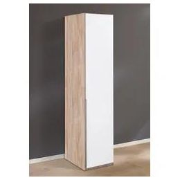 Kleiderschrank wimex "New York", weiß (struktureichefarben hell, front weiß), B:45cm H:208cm T:58cm, Schränke, in vielen Breiten, 208 oder 236cm hoch
