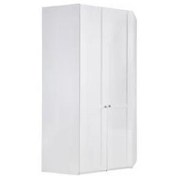 Eckkleiderschrank wimex "New York", weiß, B:90cm H:208cm T:56cm, Schränke, inklusive LED Beleuchtung innen