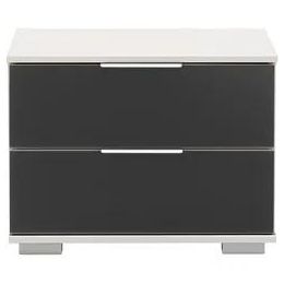 Nachtkommode wimex "Easy", weiß (weiß, grauglas), B:52cm H:40cm T:38cm, Sideboards