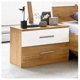 Nachtkommode wimex "Katrin", weiß (plankeneichefarben, weiß), B:52cm H:40cm T:38cm, Sideboards