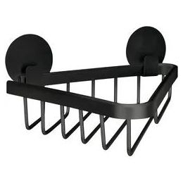 Duschkorb Kleine Wolke "Rocco", schwarz, B:25,4cm H:4,5cm T:13,5cm, Aluminium, Aufbewahrungsboxen, BxTxH: 25,4x13,5x4,5 cm, Aluminium