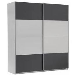Schwebetürenschrank wimex "Easy", weiß (weiß, graphit), B:135cm H:210cm T:65cm, Schränke