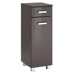 Unterschrank Welltime "Ravenna", grau (grau, graphit), B:30cm H:84cm T:35cm, Schränke, Bad-Unterschrank, mit Anschlagdämpfern
