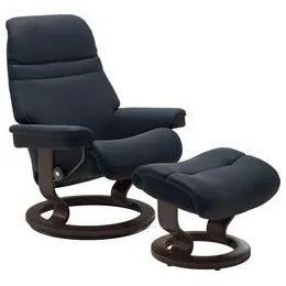 Relaxsessel stressless "Sunrise", blau (shadow blau paloma), B:79cm H:103cm T:73cm, Leder BATICK: BATICK ist ein leicht korrigiertes, durchgefärbtes und genarbtes Möbelleder, bei dem die meisten Unebenheiten und Spuren in der Regel entfernt wurden.;Leder PALOMA: PALOMA ist ein durchgefärbtes Semianilin-Möbelleder mit natürlicher Narbung.;ROHLEDER Stoff Q2 FARON: Ein fester zuverlässiger Bouclé mit