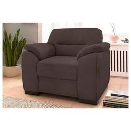 Sit & More Sessel SIT & MORE "Montego", braun, B:105cm H:88cm T:92cm, Luxus-Microfaser ALTARA NUBUCK(100% Polyester);Luxus-Microfaser (90% Polyester, 10% Polyamid);Struktur (100% Polyester), Sessel, mit Federkern
