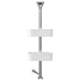 Duschregal Bischof "Sida", silber (silbern), B:24cm H:77cm T:9,5cm, Regale, mit 2 Ablagen