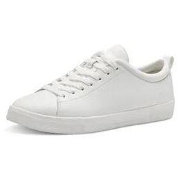 Sneaker Tamaris, Damen, Gr. 36, weiß, Lederimitat, casual, Schuhe, im Basic-Look, Freizeitschuh, Halbschuh, Schnürschuh