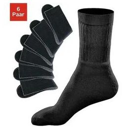 Tennissocken GO IN, Herren, Gr. 27-30, schwarz, Materialmix, uni, elastisch, Socken Tennissocken, mit geripptem Schaft