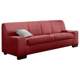 3-Sitzer DOMO collection "Norma Top, elegant und modern, flache Armlehnen, komfortabel", rot, B:212cm H:77cm T:90cm, Sofas