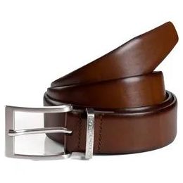 Ledergürtel Tom Tailor "TTBILL", Damen, Gr. 85, braun, Materialmix, unifarben, Gürtel, 3.5 cm breiter Herrengürtel, Freizeit- und Anzugsgürtel, bis Gr. 120
