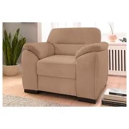 Sit & More Sessel SIT & MORE "Montego", braun (schoko), B:105cm H:88cm T:92cm, Luxus-Microfaser ALTARA NUBUCK(100% Polyester);Luxus-Microfaser (90% Polyester, 10% Polyamid);Struktur (100% Polyester), Sessel, mit Federkern