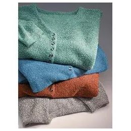 Strickpullover Classic Basics "V-Pullover", Damen, Gr. 52, grün (mint), 70% Polyacryl, 30% Polyester, meliert, unifarben, figurumspielend, Pullover