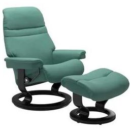 Relaxsessel stressless "Sunrise", grün (aqua grün paloma), B:75cm H:100cm T:73cm, Leder BATICK: BATICK ist ein leicht korrigiertes, durchgefärbtes und genarbtes Möbelleder, bei dem die meisten Unebenheiten und Spuren in der Regel entfernt wurden.;Leder PALOMA: PALOMA ist ein durchgefärbtes Semianilin-Möbelleder mit natürlicher Narbung.;ROHLEDER Stoff Q2 FARON: Ein fester zuverlässiger Bouclé mit e