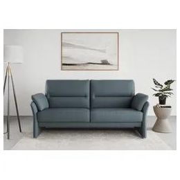 2,5-Sitzer DOMO collection "Pina, schmale Armlehnen, mit Federkern, kompakt & elegant", blau (petrol), B:199cm H:95cm T:88cm, 100% Polyester, Sofas, Hoher Sitzkomfort, Luxus-Microfaser Lederoptik, petrol, Breite 199 cm