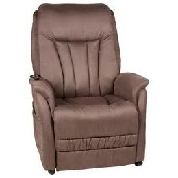 TV-Sessel Duo Collection "Siena mit elektrischer Aufstehhilfe", braun, B:77cm H:110cm T:88cm, Hochwertige Sturktur-Mikrofaser (100% Polyester), Sessel, Relaxfunktion und Taschenfederkern mit Stahlwellenunterfederung