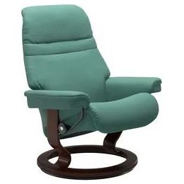Relaxsessel stressless "Sunrise", grün (aqua grün paloma), B:75cm H:100cm T:73cm, Leder BATICK: BATICK ist ein leicht korrigiertes, durchgefärbtes und genarbtes Möbelleder, bei dem die meisten Unebenheiten und Spuren in der Regel entfernt wurden.;Leder PALOMA: PALOMA ist ein durchgefärbtes Semianilin-Möbelleder mit natürlicher Narbung.;ROHLEDER Stoff Q2 FARON: Ein fester zuverlässiger Bouclé mit e