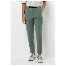Trekkinghose Jack Wolfskin "WANDERMOOD PANTS W", Damen, Gr. 34, Normalgrößen, grün (hedge, grün), OBERSTOFF: 90% POLYAMID, 10% ELASTHAN; Futter: 100% POLYESTER, Hosen