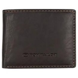 Geldbörse Tom Tailor "LARY", braun, Leder, Basic, Kleinlederwaren, aus Leder im Querformat