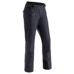 Skihose Maier Sports "Backline Pants W", Damen, Gr. 46, Normalgrößen, blau (dunkelblau), 67% Baumwolle, 33% Polyamid, Hosen, Lässig geschnittene Skihose für Piste und Gelände