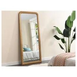 Spiegel im Vintage-Stil aus Paulownia-Holz - B 80 x H 180 cm - Goldfarben mit Messingoptik- HELOISE