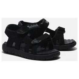 Sandale Timberland "PERKINS ROW BACKSTRAP SANDAL", M&auml;dchen, Gr. 25 (8), schwarz (schwarz, schwarz), Synthetik, Schuhe Sandale, mit Klettverschlu&szlig;