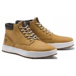 Schn&uuml;rboots Timberland "MAPLE GROVEMID LACE UP SNEAKER", Damen, Gr. 46, gelb (wheat), Leder, Schuhe Schn&uuml;rboots, Winterschuhe, Sneakerboots, Winterboots