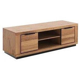 Lowboard MCA LIVING "Greno TV-Lowboard II", beige (naturfarben), B:163cm H:52cm T:54cm, Holzwerkstoff, Massivholz, Sideboards, durchgehende Lamelle