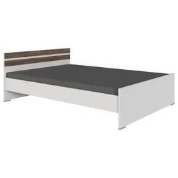 Bett wimex "Joker, Gästebett", weiß (weiß, flagstaff eiche), B:146cm H:71cm L:205cm, Betten, Liegeflächen 90 oder 140x200cm, farbliche Akzente am Kopfteil