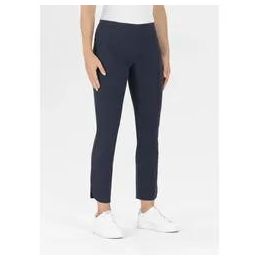 Schlupfhose Stehmann "Ina", Damen, Gr. 48, N-Gr, blau (marine), Web, Obermaterial: 67% Viskose, 22% Polyamid, 8% Polyester, 3% Elasthan, gepunktet, regular fit 7/8-Länge, Hosen, Allover-gepunktet, 7/8-Länge und seitliche Schlitze