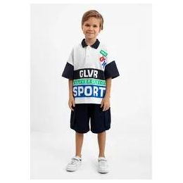 Shorts Gulliver, Jungen, Gr. 116, EURO-Größen, blau (dunkelblau), 97% Baumwolle, 3% Elasthan, unifarben, kurz, Hosen, mit elastischem Bund