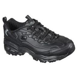 Sneaker Skechers "D ́Lites-Fresh Start", Damen, Gr. 41, schwarz, Leder, Textil, Synthetik, unifarben, sportlich, Schuhe Sneaker, Freizeitschuh, Halbschuh, Schnürschuh mit Bio-Dri-Ausstattung