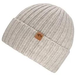Strickmütze Chillouts "Darian Hat", Damen, grau (light grau), Feinstrick, Baumwollmischung, unifarben, Mützen, mit extra hohem Umschlag