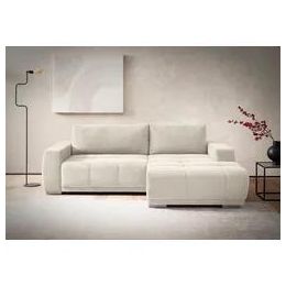 Ecksofa Inosign "Bolero L-Form", beige (nature), B:241cm H:66cm T:165cm, 96% POLYESTER (PES)/4% POLYAMID(PA), Sofas, wahlweise mit Bettfunktion & Bettkasten