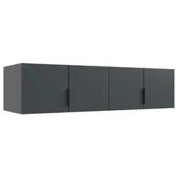 Schrankaufsatz wimex "Modena", grau (graphit), B:160cm H:40cm T:54cm, Spanplatte, Möbelaufsätze, Aufsatzschrank