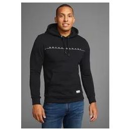 Kapuzensweatshirt Bruno Banani, Herren, Gr. XXL (60/62), blau (dunkelblau), Obermaterial: 60% Baumwolle, 40% Polyester, Casual, normal, Sweatshirts, mit modernem Logodruck