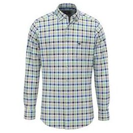 Karohemd Fynch-Hatton, Herren, Gr. 4XL, N-Gr, grün (turf grün), Web, Obermaterial: 100% Baumwolle, kariert, regular fit taillenbedeckt, ohne Ausschnitt, Manschette, Hemden, mit Logo Stickerei