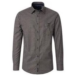 Langarmhemd Casamoda "Casamoda Freizeithemd Print", Herren, Gr. XXL, Normalgrößen, gelb, 100% Baumwolle, bedruckt, lässig geschnitten, Hemden