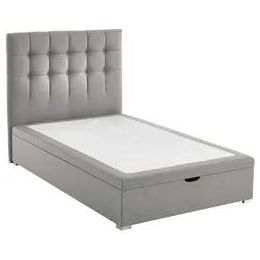 Boxbett "Riona, erweiterbar zu Doppel- und Familienbett", grau (hellgrau), B:122cm L:212cm, 100% PES, ATLANTIC HOME COLLECTION, Komplettbetten, wahlweise mit 120x200cm Taschen-Federkernmatratze oder ohne Matratze