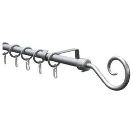 Gardinenstange Gardinia "Set Metall" Gr. 1, silber (silberfarben), L:240cm, Aluminium, Gardinenstangen, 1-Lauf