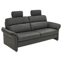 3-Sitzer DIE PLANBAR "PN-EM16031, mit Kopfstützen", grau (anthrazit), B:228cm H:119cm T:92cm, Sofas, wahlweise mit Relaxauszug