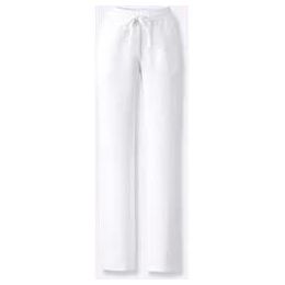 Schlupfhose Heine, Damen, Gr. 46, Normalgrößen, weiß, 100% Leinen, unifarben, lang, Hosen