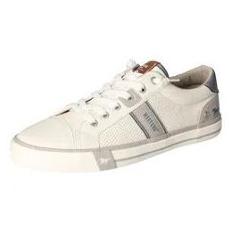 Slip-On Sneaker Mustang SHOES, Herren, Gr. 42, grau (weiß, hellgrau), Lederimitat, Schuhe, Slipper, Freizeitschuh mit softer Innenausstattung