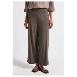Stoffhose Street One "Style EMEE", Damen, Gr. 36, Länge 26, nomad braun, Web, Obermaterial: 95% Viskose, 5% Elasthan, unifarben, 7/8-Länge, Hosen, Sommerhose 7/8-Länge und seitliche Taschen