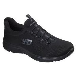 Slip-On Sneaker Skechers "SUMMITS-SUMMER BLUSH", Damen, Gr. 37, schwarz, Textil, unifarben, sportlich, Schuhe, Arbeitsschuh, Freizeitschuh, Slipper mit Memory Foam, Topseller