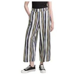 Stoffhose Tom Tailor DENIM, Damen, Gr. L (40), N-Gr, watercolor stripe, Web, Obermaterial: 99% Polyester, 1% Elasthan, gestreift, loose fit lang, Hosen, Sommerhose mit elastischem Bund