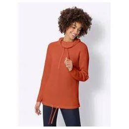 Strickpullover Classic Basics "Rollkragen-Pullover", Damen, Gr. 44, orange (terra), 50% Baumwolle, 50% Polyacryl, unifarben, Pullover