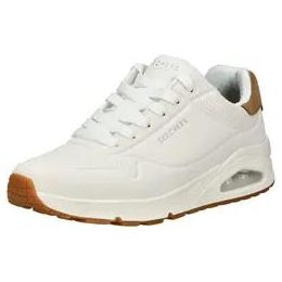 Sneaker Skechers "Skechers Sneaker Lederimitat", Herren, Gr. 43, braun (weiß, braun), Lederimitat, Casual, Schuhe