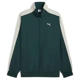 Trainingsjacke Puma "T7 Oversized Trainingsjacke Erwachsene", Herren, Gr. XS, grün (grün terrain), Obermaterial: 100% Nylon; Rumpffutter: 100% Polyester; Ärmelfutter: 100% Polyester; Taschenfutter: 100% Polyester; Einsatz: 100% Polyester, Jacken