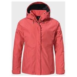 Schöffel Doppeljacke SCHÖFFEL "Hiking 3in1 Jacket Style Okere WMS", Damen, Gr. 38, rosa (2675, rosa), Aussenjacke Oberstoff: Aussenseite: 100% Polyester; (Membran: Thermoplastisches Polyurethan); Futter: 100% Polyester Innenjacke Oberstoff: 100% Polyester; Futter Ärmel: 100% Polyester, Sportlich, regular fit, hoch geschlossener Ausschnitt, Jacken