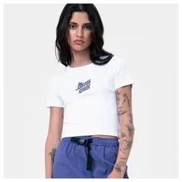 T-Shirt Santa Cruz "FLUTTER FLASH T-SHIRT", Damen, Gr. L (12), weiß, Obermaterial: 70% Baumwolle, 30% Polyester, Sportlich, Shirts